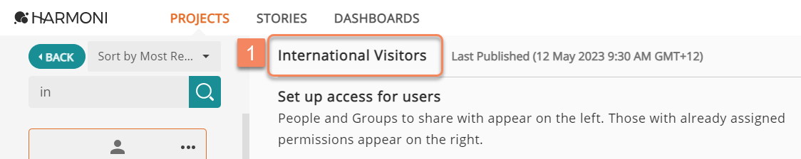 Harmoni Entity Sharing Pane – Support