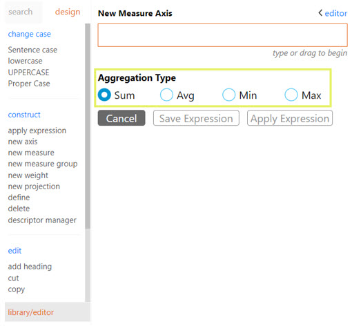 Constructions - Expression Editor – Support